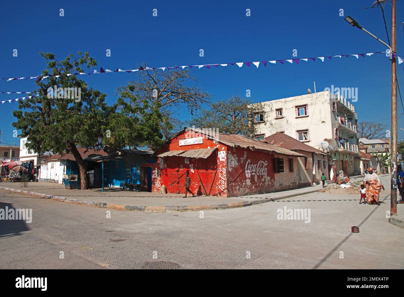 Vintage street in Banjul, Gambia, West Africa Stock Photo - Alamy