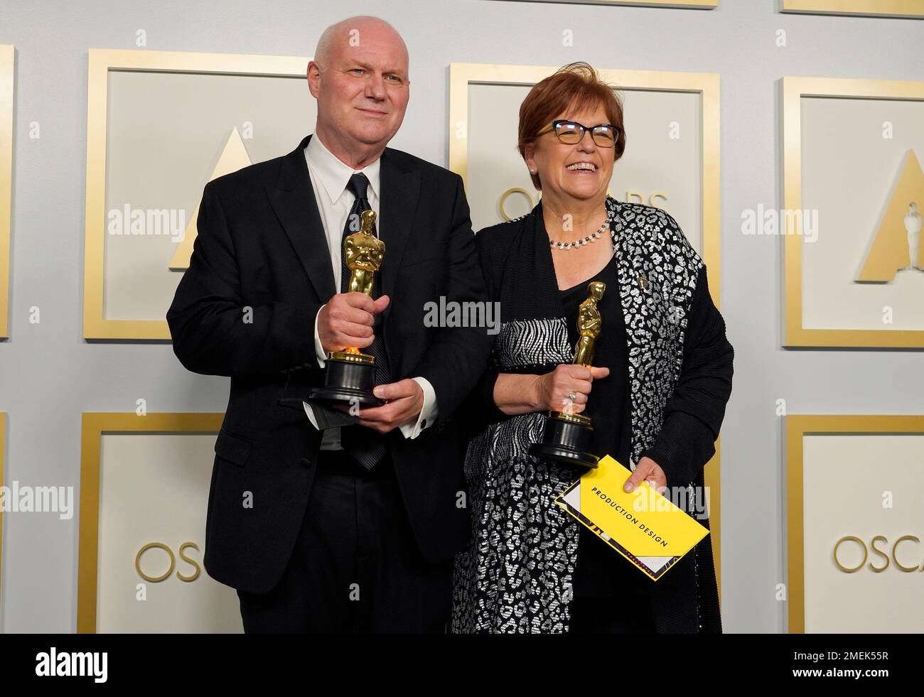 Donald Graham Burt, left, and Jan Pascale pose with the award for best ...