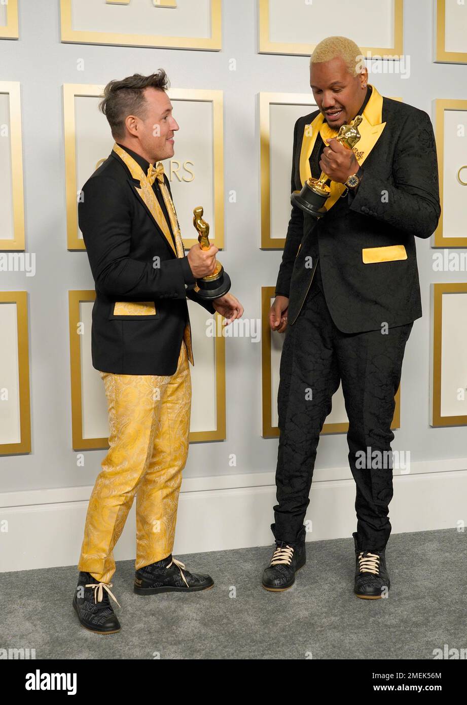 Martin Desmond Roe, left, and Travon Free, winners of the award for ...
