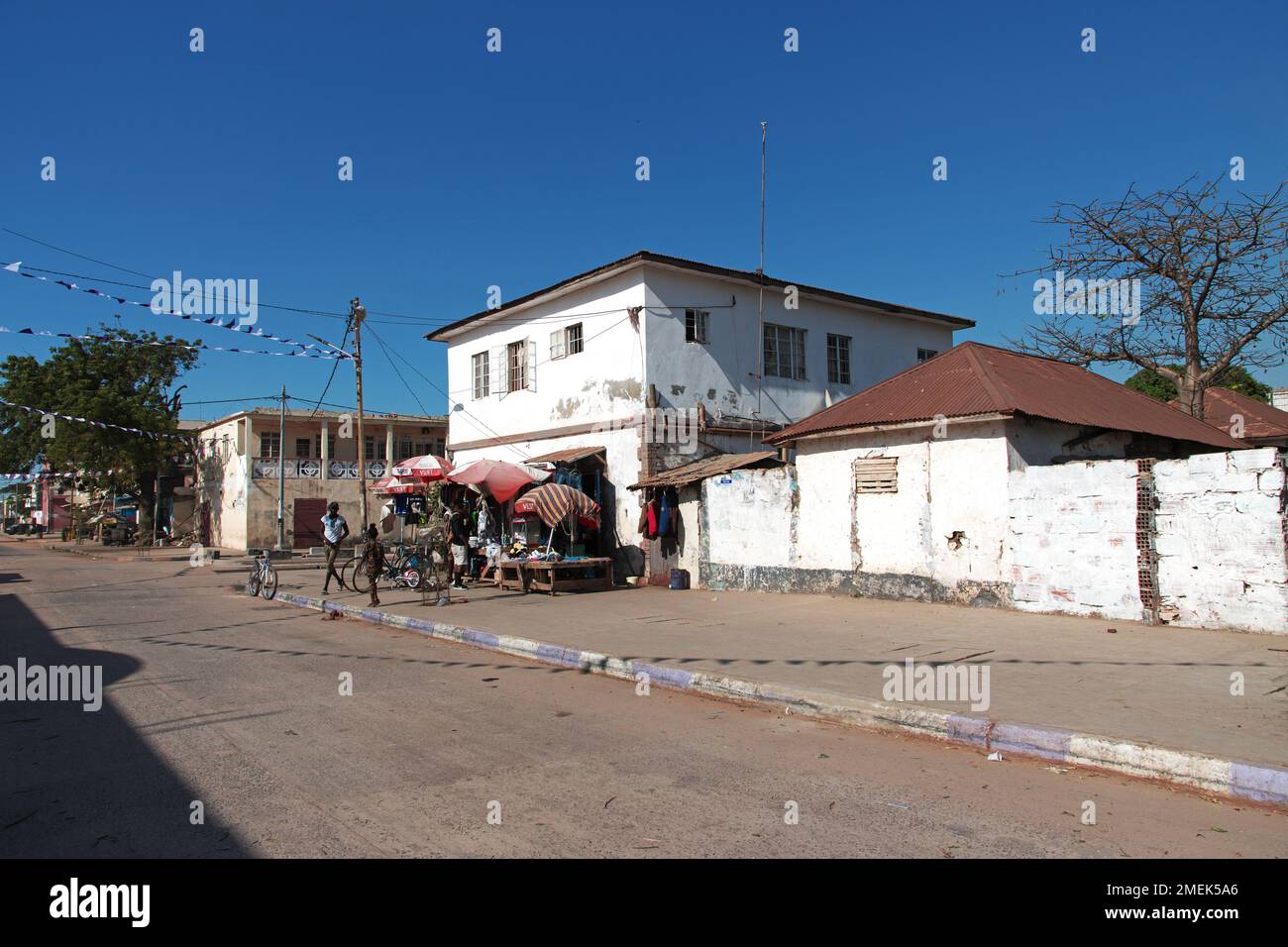Vintage street in Banjul, Gambia, West Africa Stock Photo - Alamy