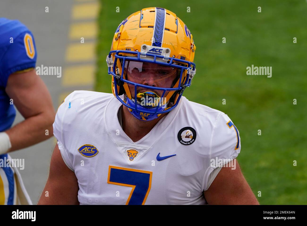Pittsburgh tight end Lucas Krull (7) during their annual NCAA football ...