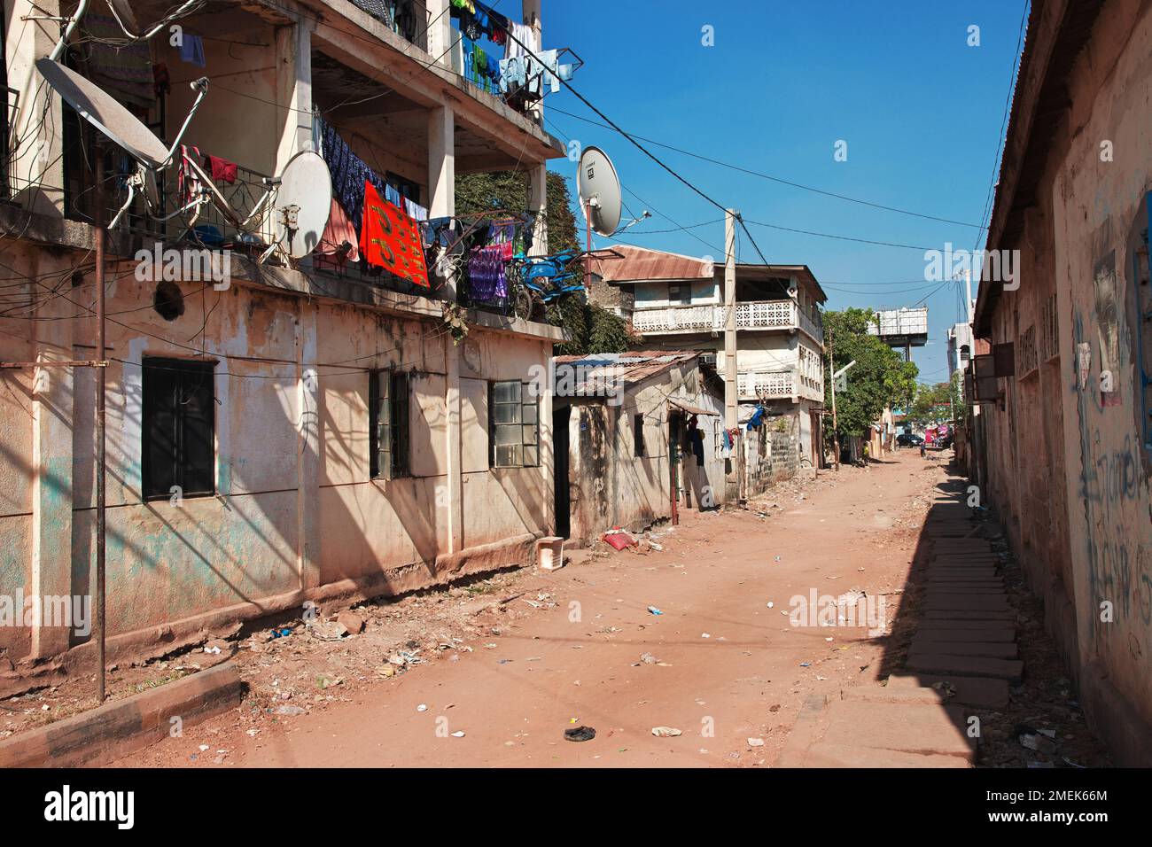 Vintage street in Banjul, Gambia, West Africa Stock Photo - Alamy
