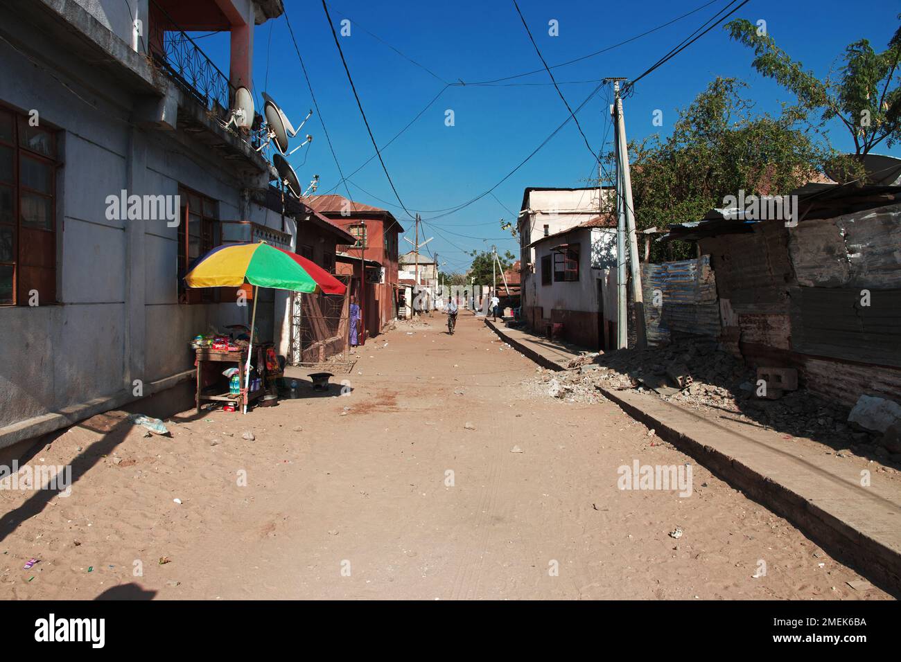 Vintage street in Banjul, Gambia, West Africa Stock Photo - Alamy