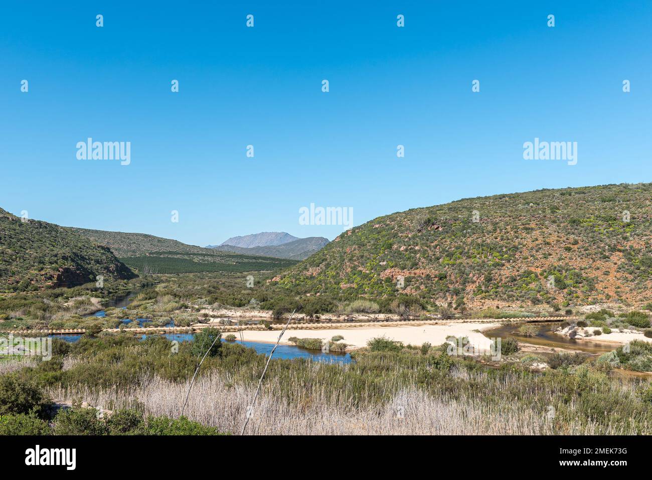 Low water bridge over the Olifants River near Algeria in the Western ...