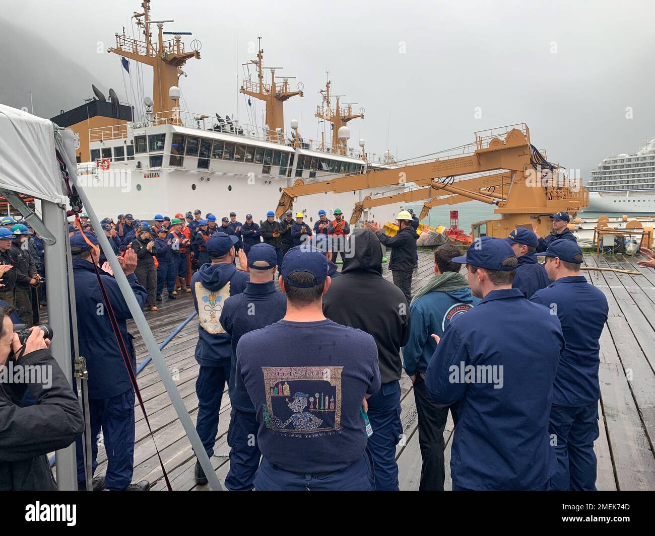 Crews from Coast Guard Cutters Kukui, Cypress, Fir, Anthony Petit, and ...