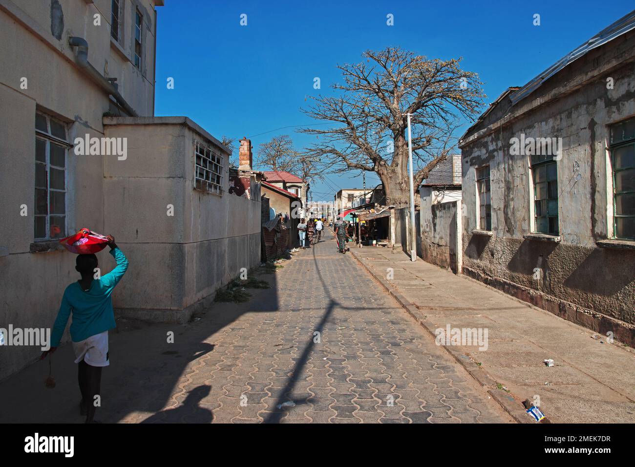 Vintage street in Banjul, Gambia, West Africa Stock Photo - Alamy