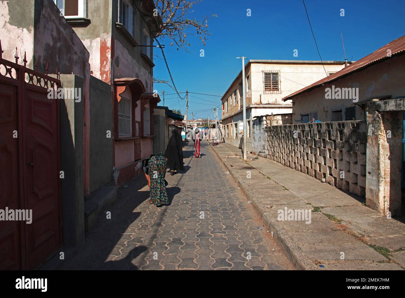 Vintage street in Banjul, Gambia, West Africa Stock Photo - Alamy