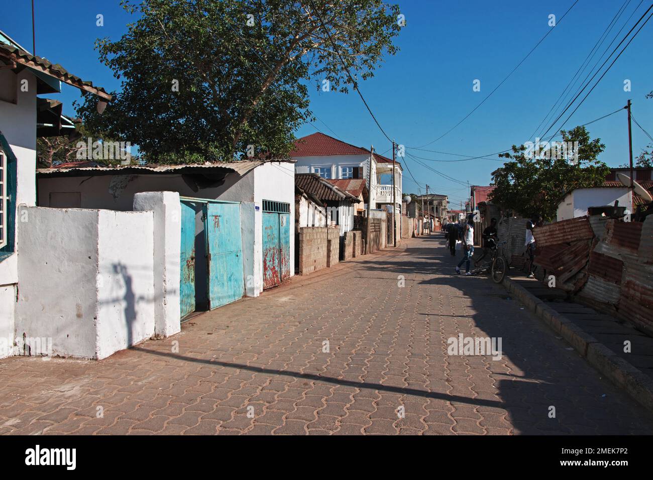 Vintage street in Banjul, Gambia, West Africa Stock Photo - Alamy