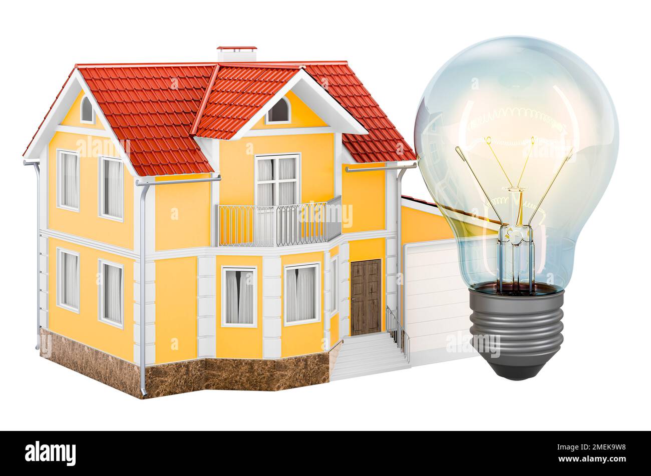 Energy efficiency chart with house. Saving energy consumption concept ...