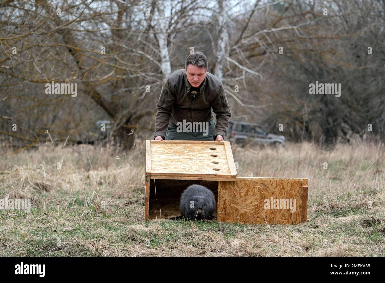 Denis Vishnevskiy, chief of the unit of the Chernobyl Radiation and ...