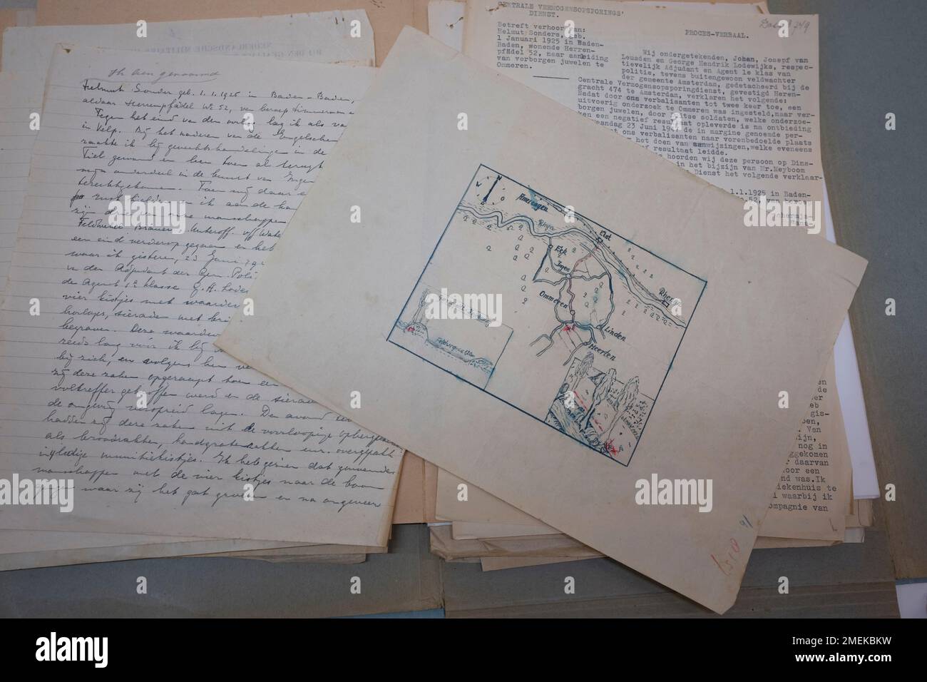 The map showing where the Nazi loot was reportedly buried in Ommeren ...