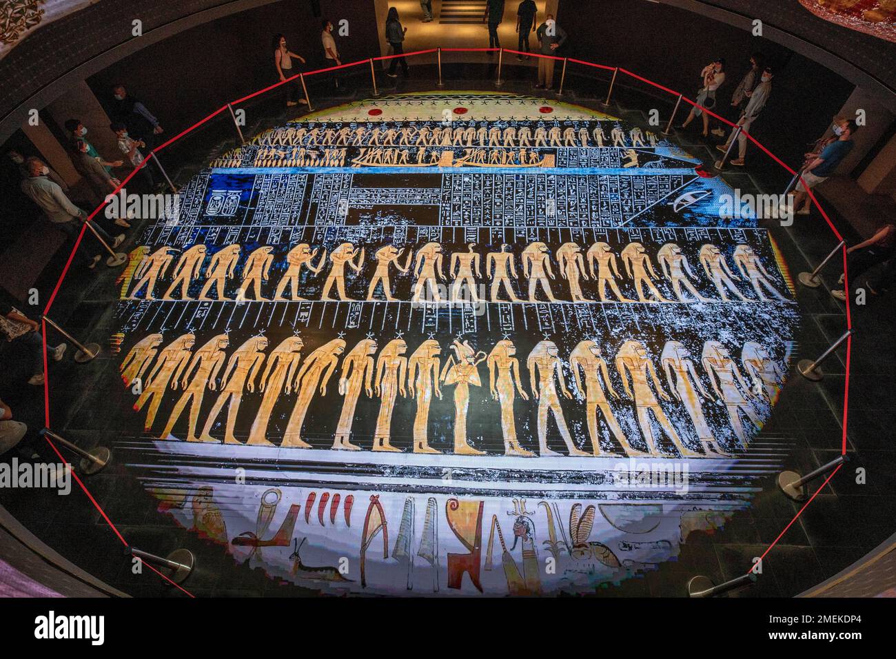 People visit the new National Museum of Egyptian Civilization in Old ...