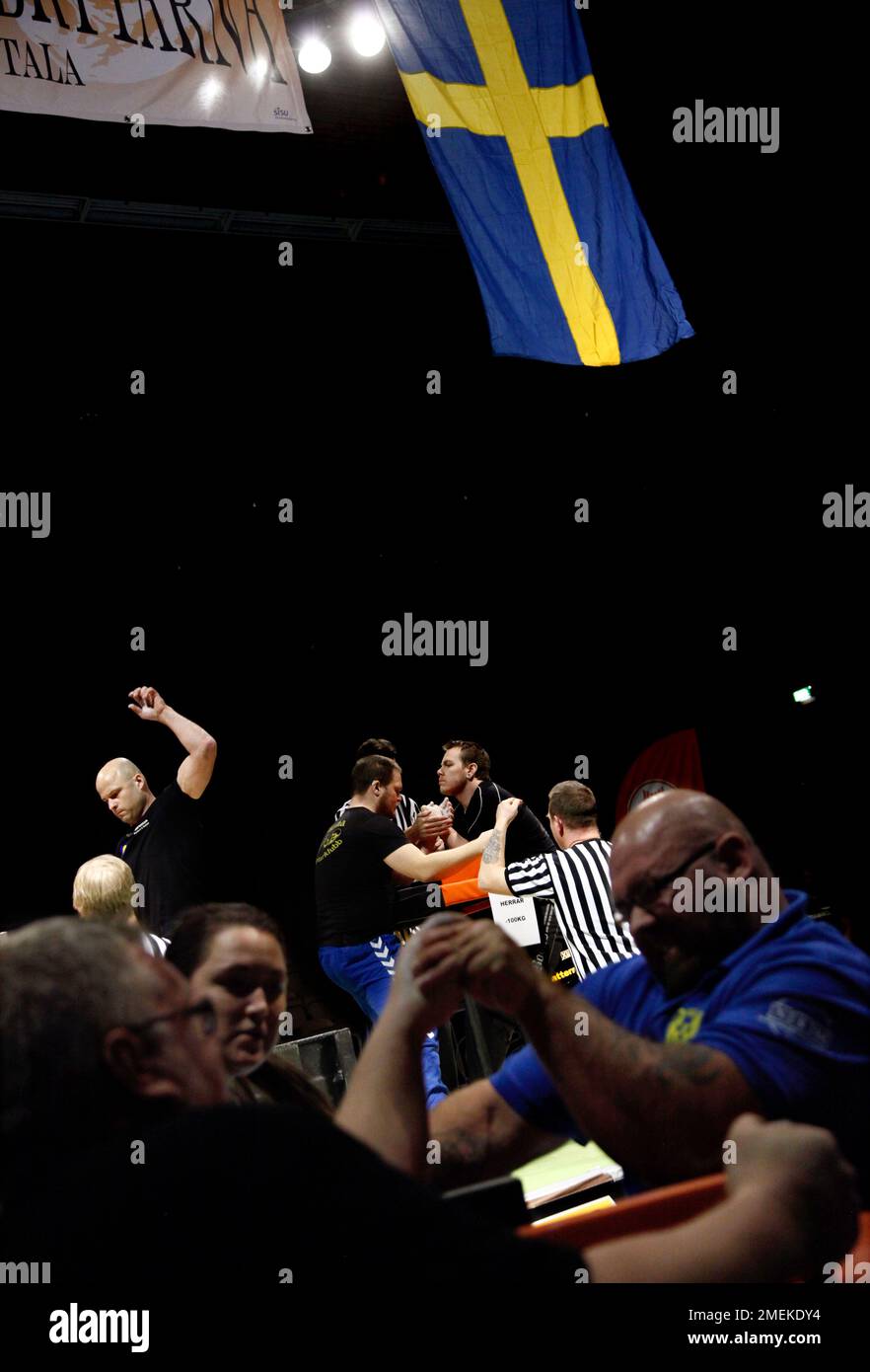 Swedish championships in arm wrestling in Motala sports hall, Motala ...