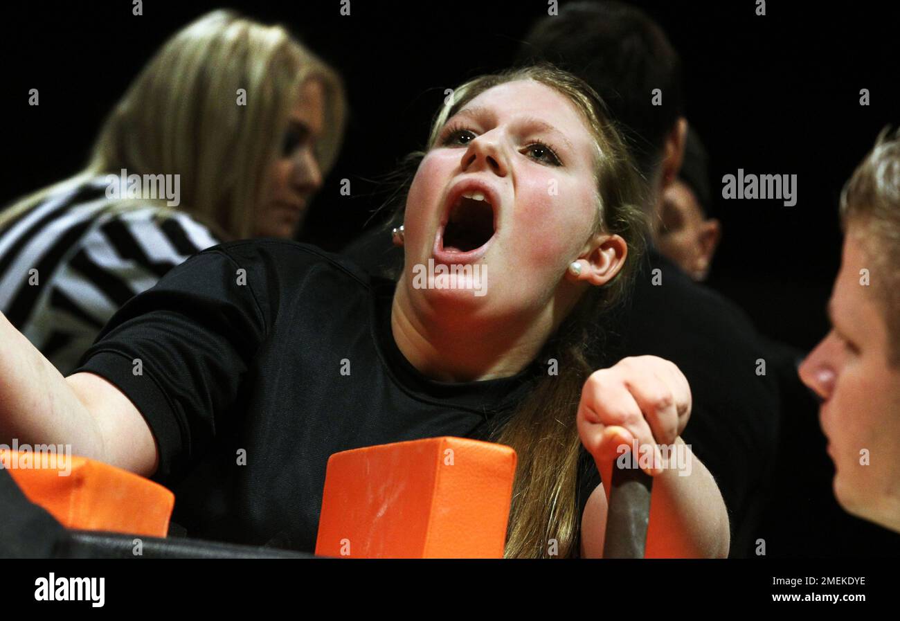 Alicia Jarebäck Vätternbrytarna During Swedish Championships In Arm Wrestling In Motala Sports