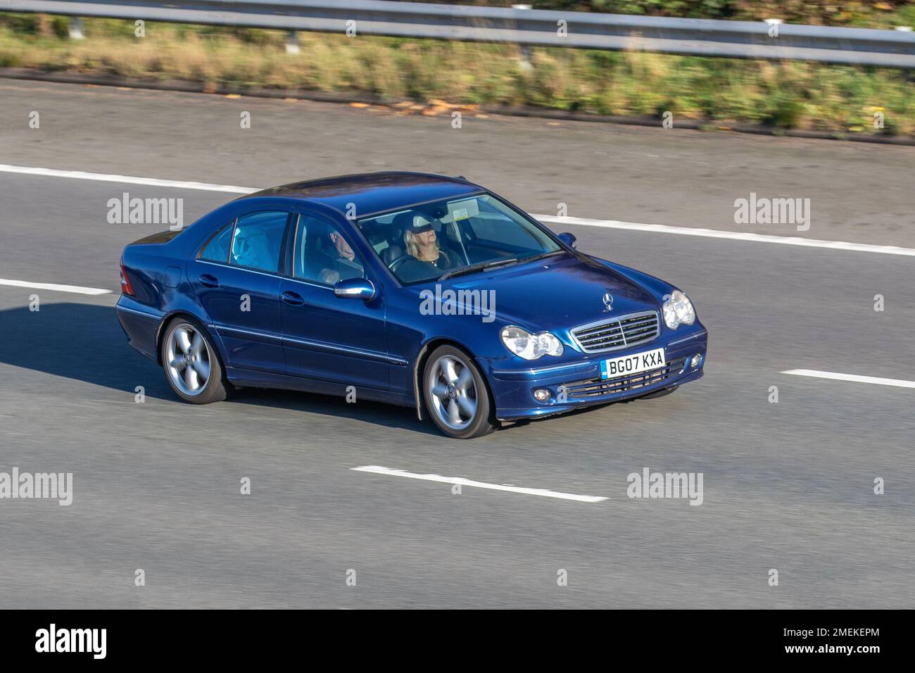 2007 blue Mercedes C220 CDI Avantgarde SE; Vehicular traffic moving ...