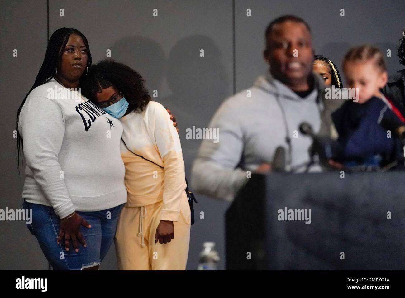 Chyna Whitaker, second from left, mother of Daunte Wright's son, Daunte ...