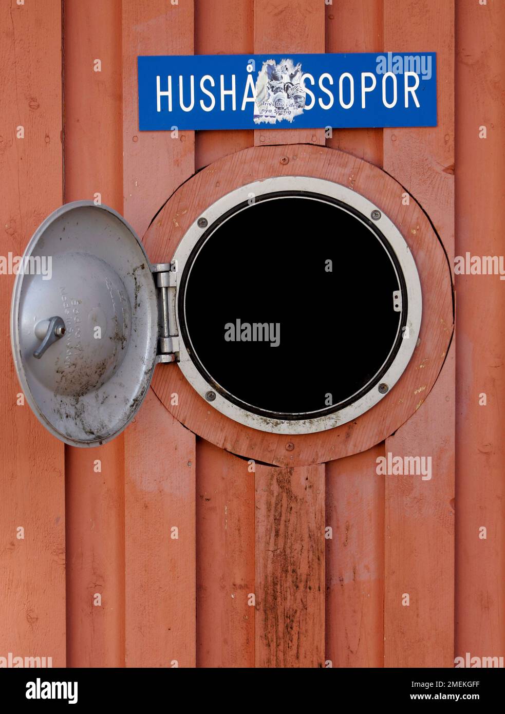 Garbage disposal for household waste in a residential area Stock Photo ...