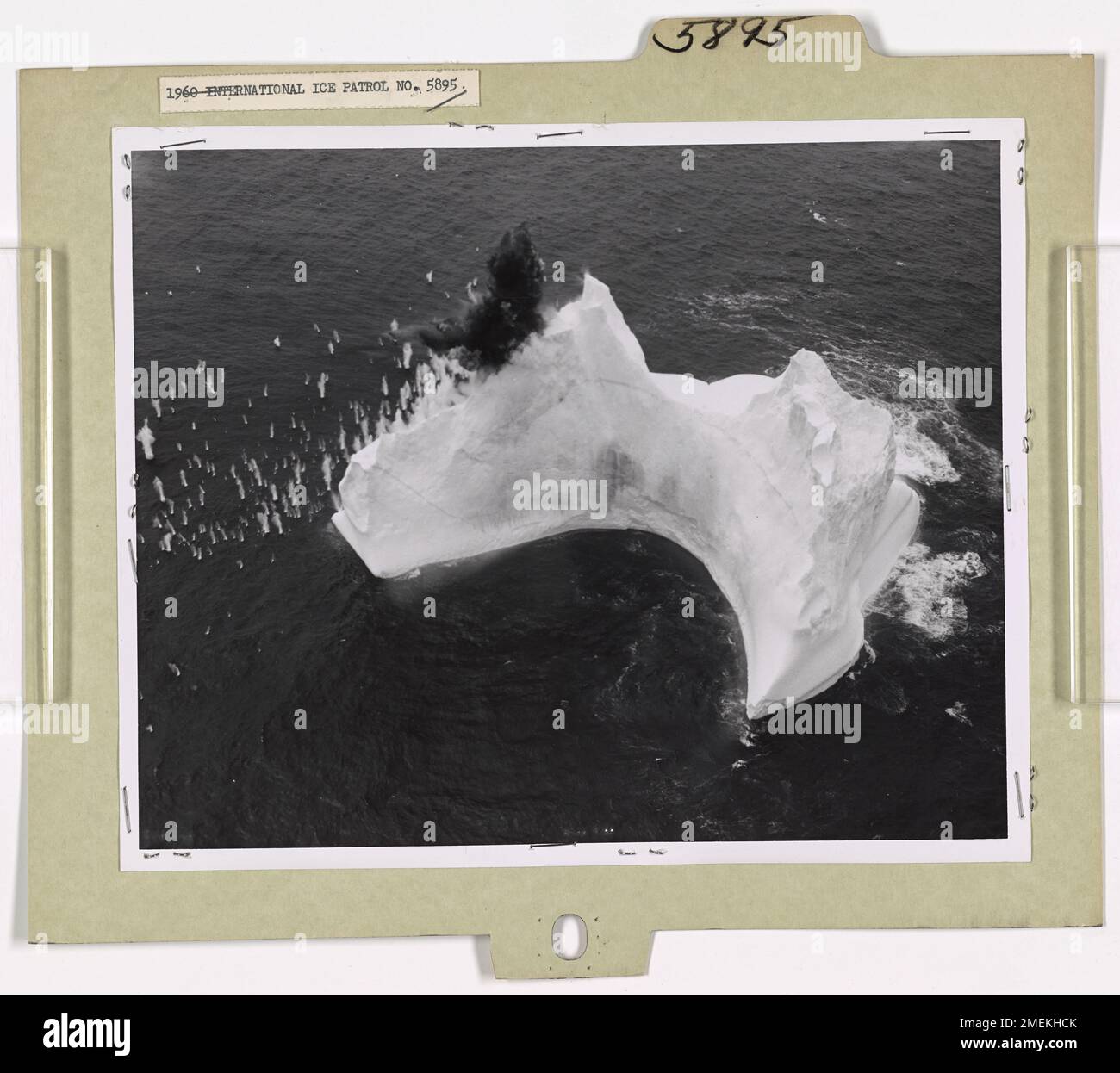 Direct Aerial Bomb Hit. A direct bomb hit marked by black smoke sends ...