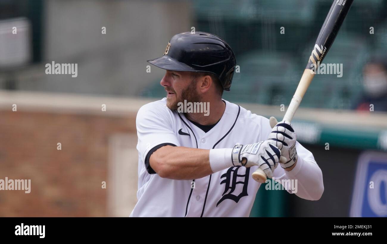 Detroit Tigers' Robbie Grossman plays during a baseball game, Thursday ...