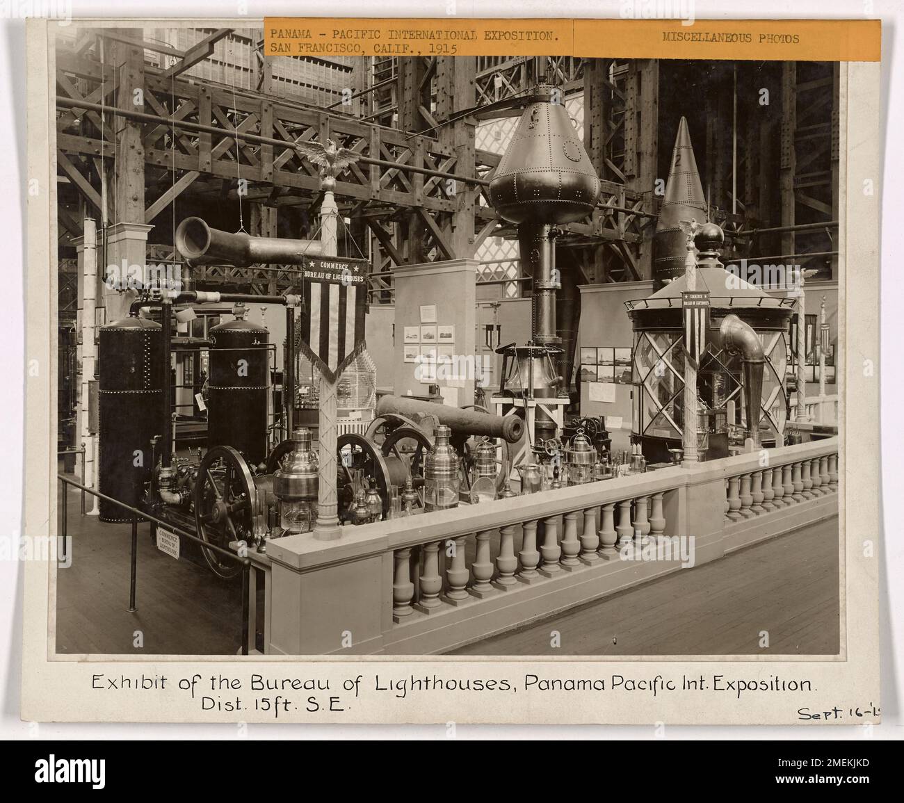 This image depicts the Bureau of Lighthouses exhibit at the Panama ...