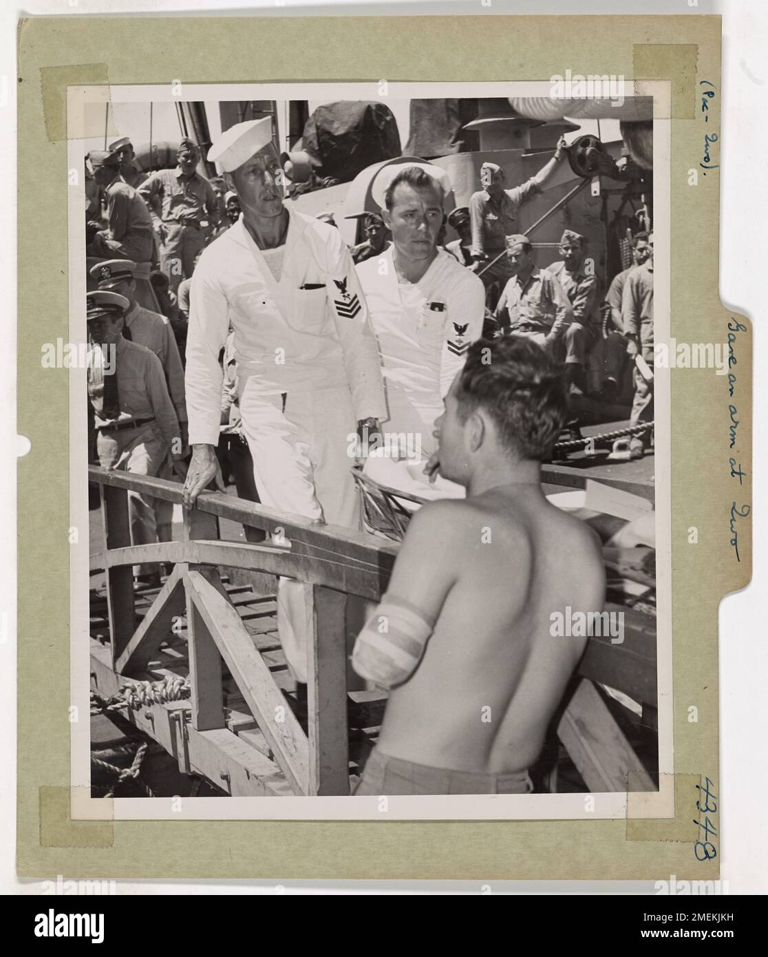 This image shows a troop transport ship carrying the first wounded ...