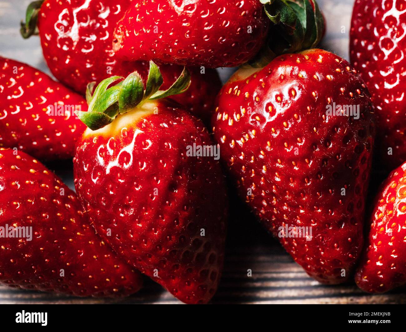 juicy, fresh, ripe red strawberry berries close up Stock Photo - Alamy