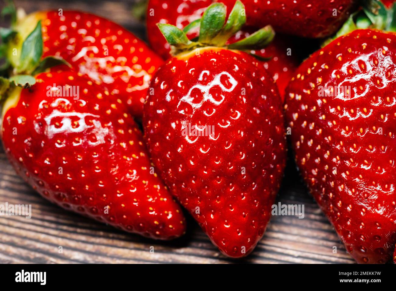 Fresh, ripe red strawberry berries close-up Stock Photo - Alamy