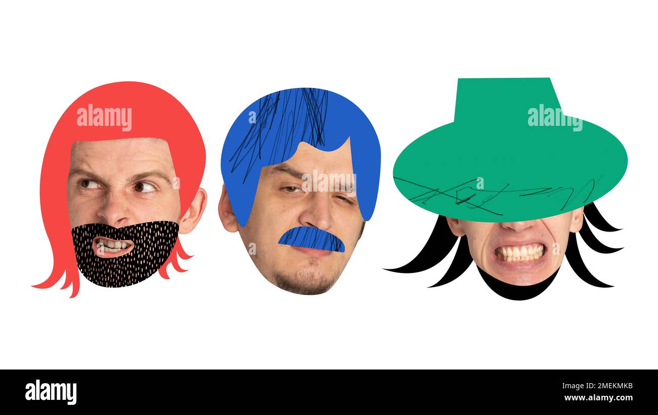 Sketches of facial expressions hi-res stock photography and images - Alamy