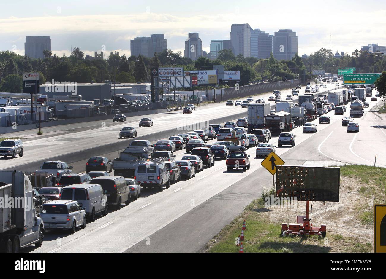 FILE - In this April 22, 2014 file photo, drivers enter Sacramento on ...