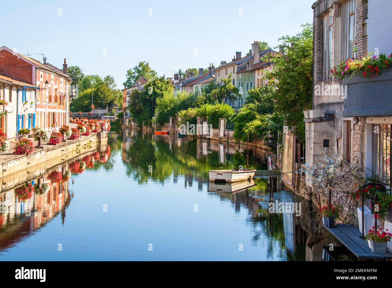 View of the reach in the town center of Joinville in Haute-Marne Stock ...