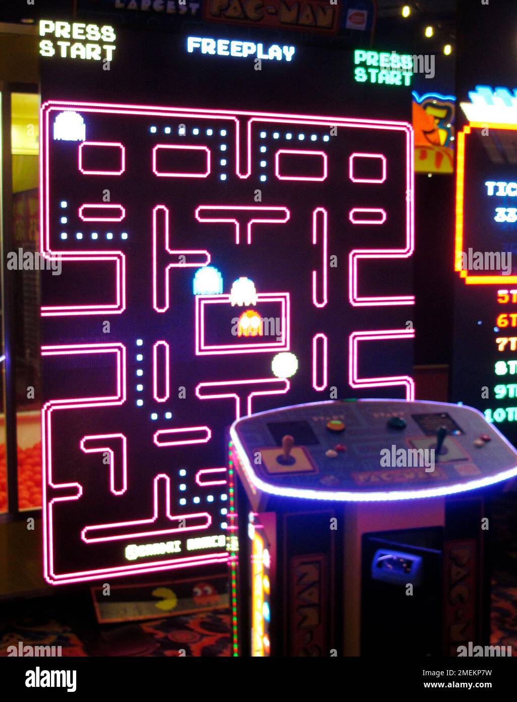 A giant Pac-Man video game sits inside the soon-to-open Lucky Snake ...