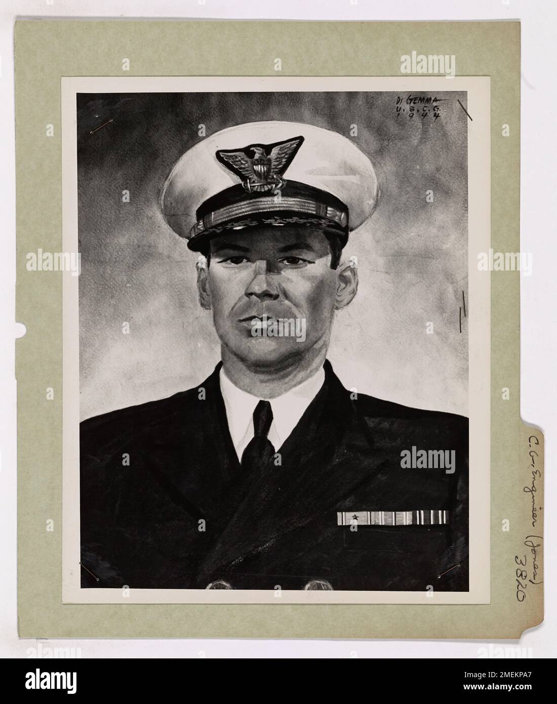 Coast Guard Engineer on Voyage to India. This image depicts artwork of ...