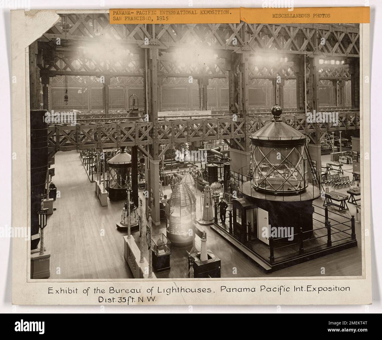 A photograph depicting the Bureau of Lighthouses exhibit at the Panama ...