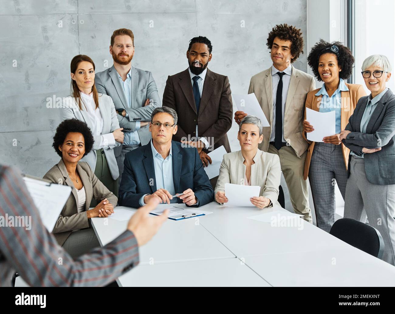 young business people meeting office teamwork group success corporate ...