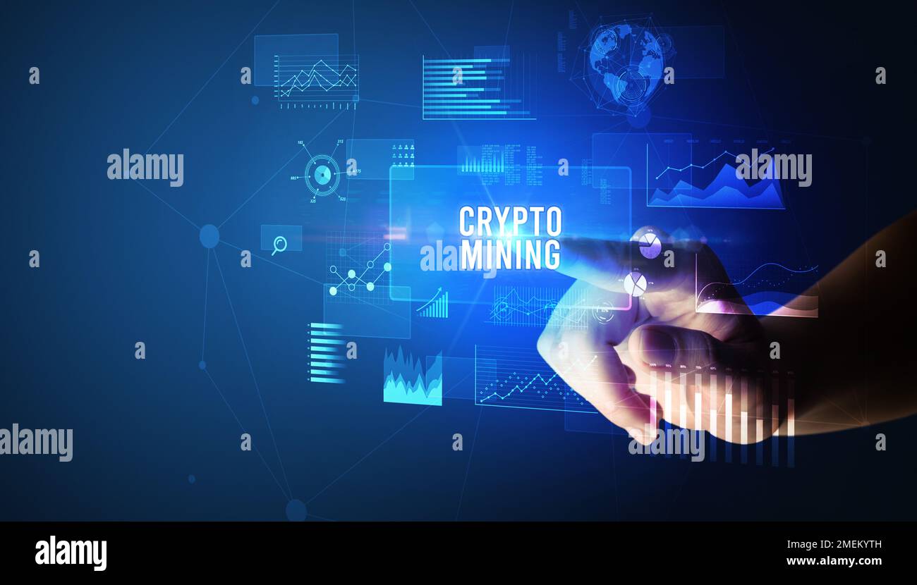 hand touching digital button, modern technology concept Stock Photo - Alamy