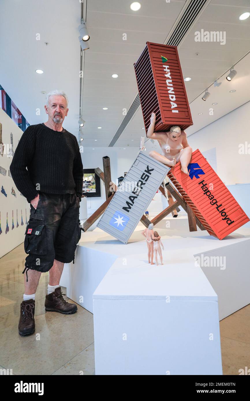 London, UK. 24th Jan, 2023. David Mach with Easy Caryatid, 2022 ...