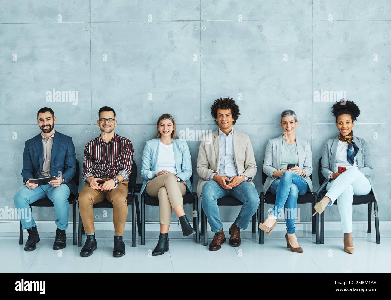 Job interview waiting man woman hi-res stock photography and images - Alamy
