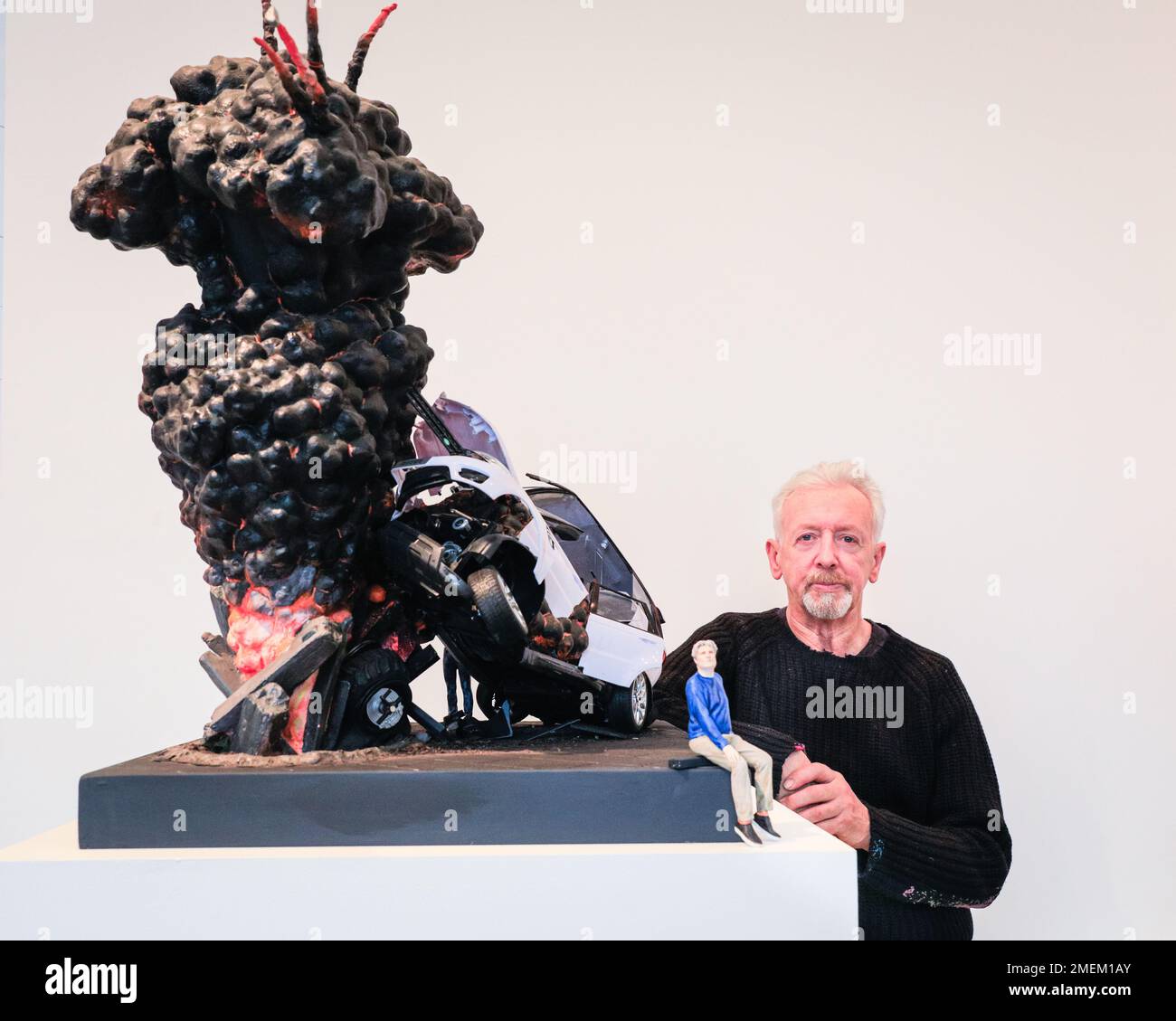 London, UK. 24th Jan, 2023. David Mach with Oligarch's Nightmare, 2022 ...