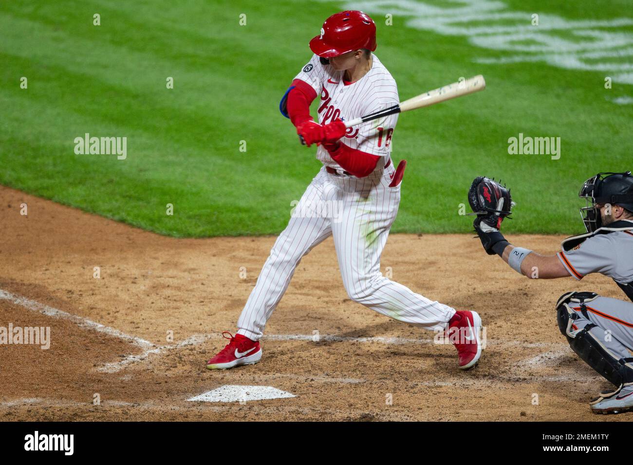Philadelphia Phillies Mickey Moniak (16) in action during a baseball ...