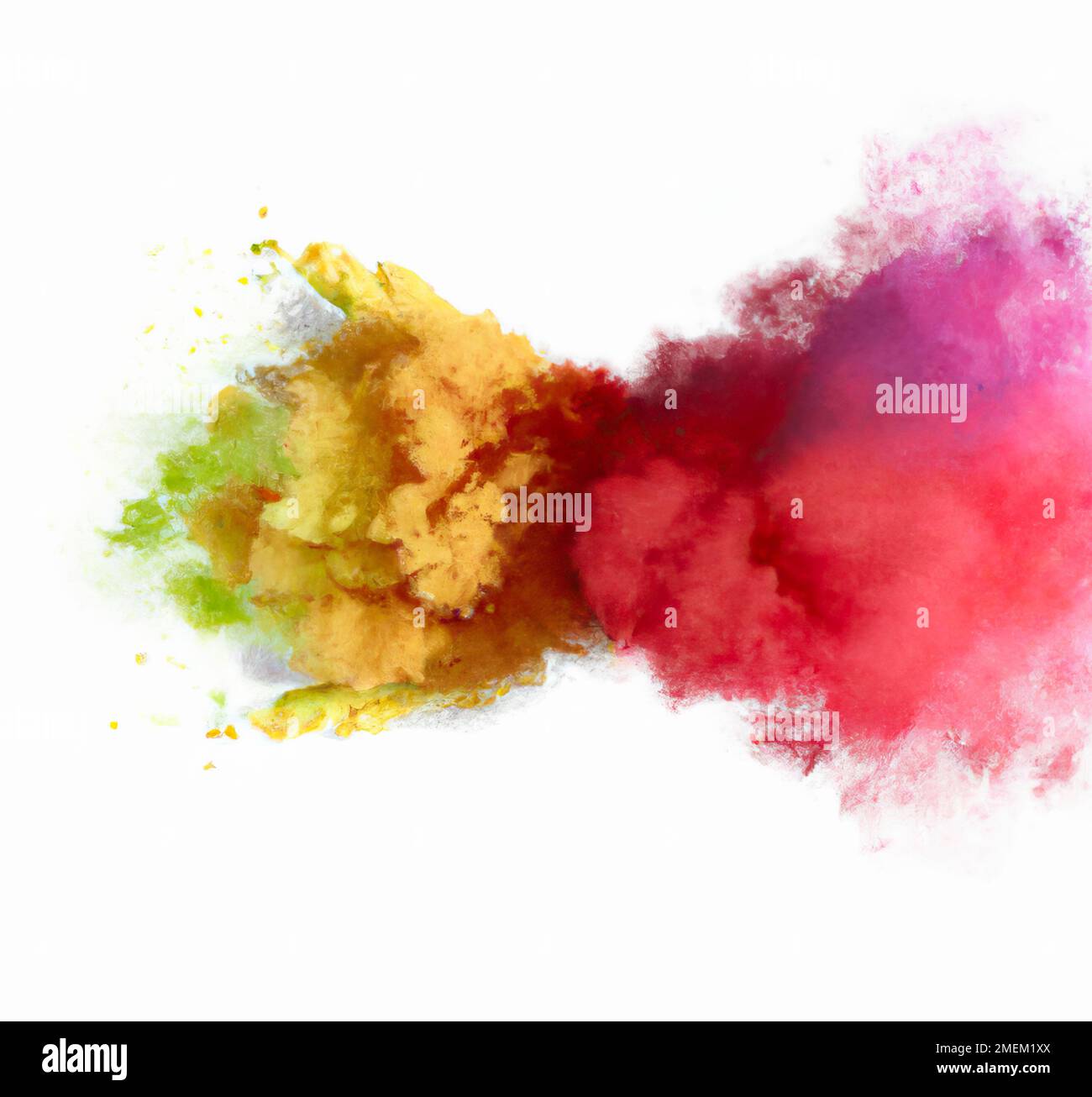Colorful powder double explosion Stock Photo - Alamy