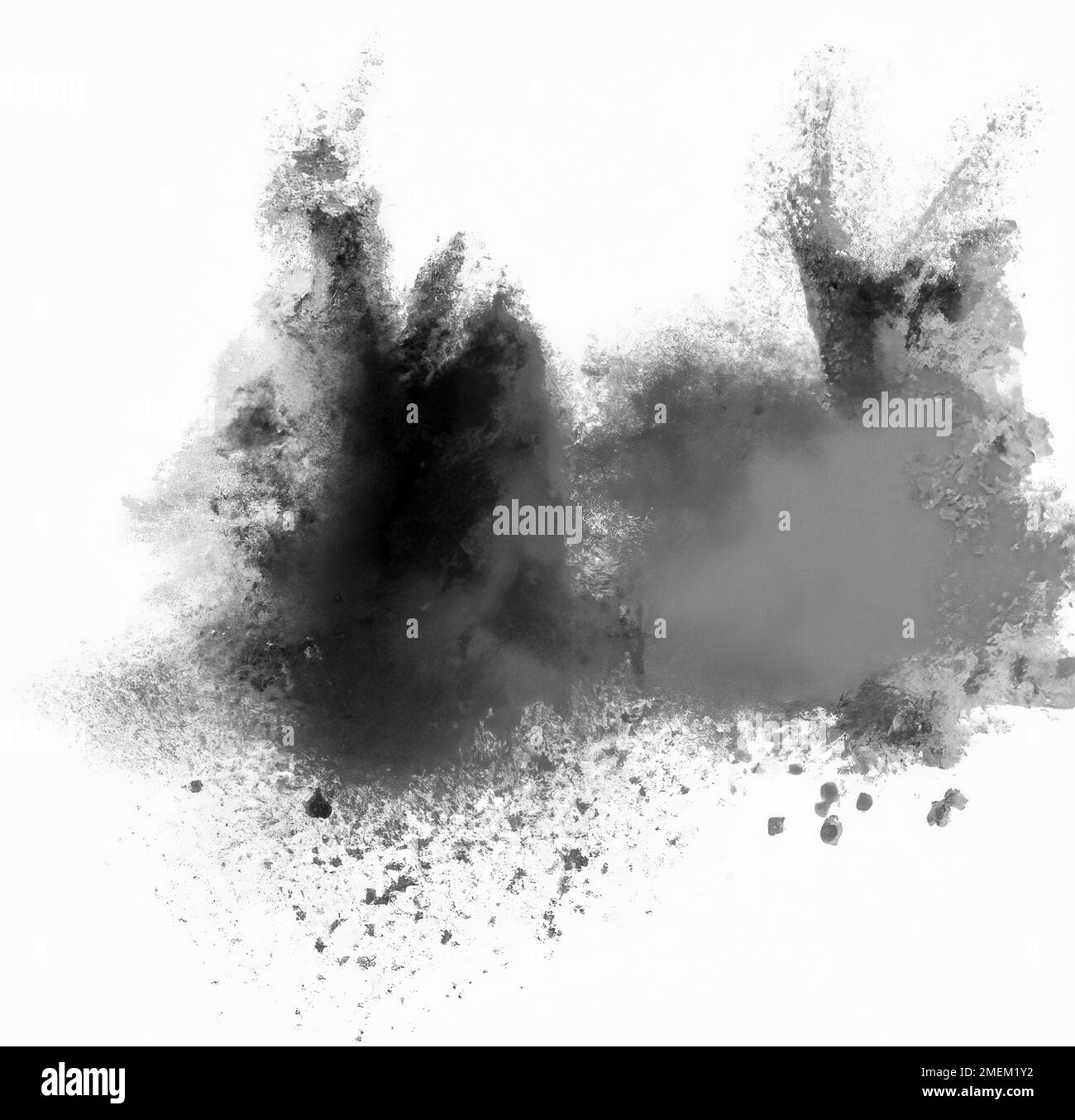 Powder explosion Black and White Stock Photos & Images - Alamy