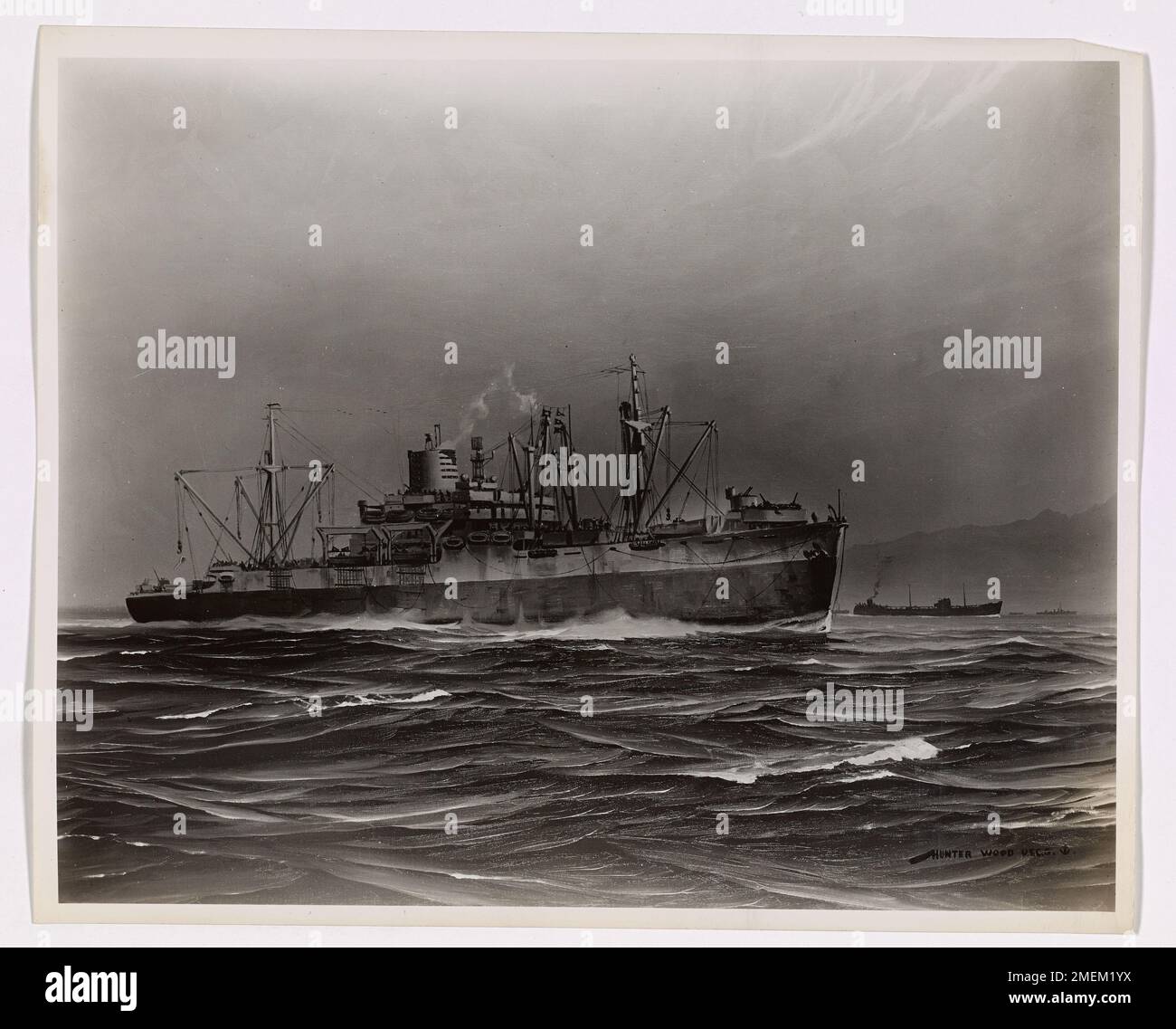 This artwork by Hunter Wood illustrates the U.S. Coast Guard-manned ...