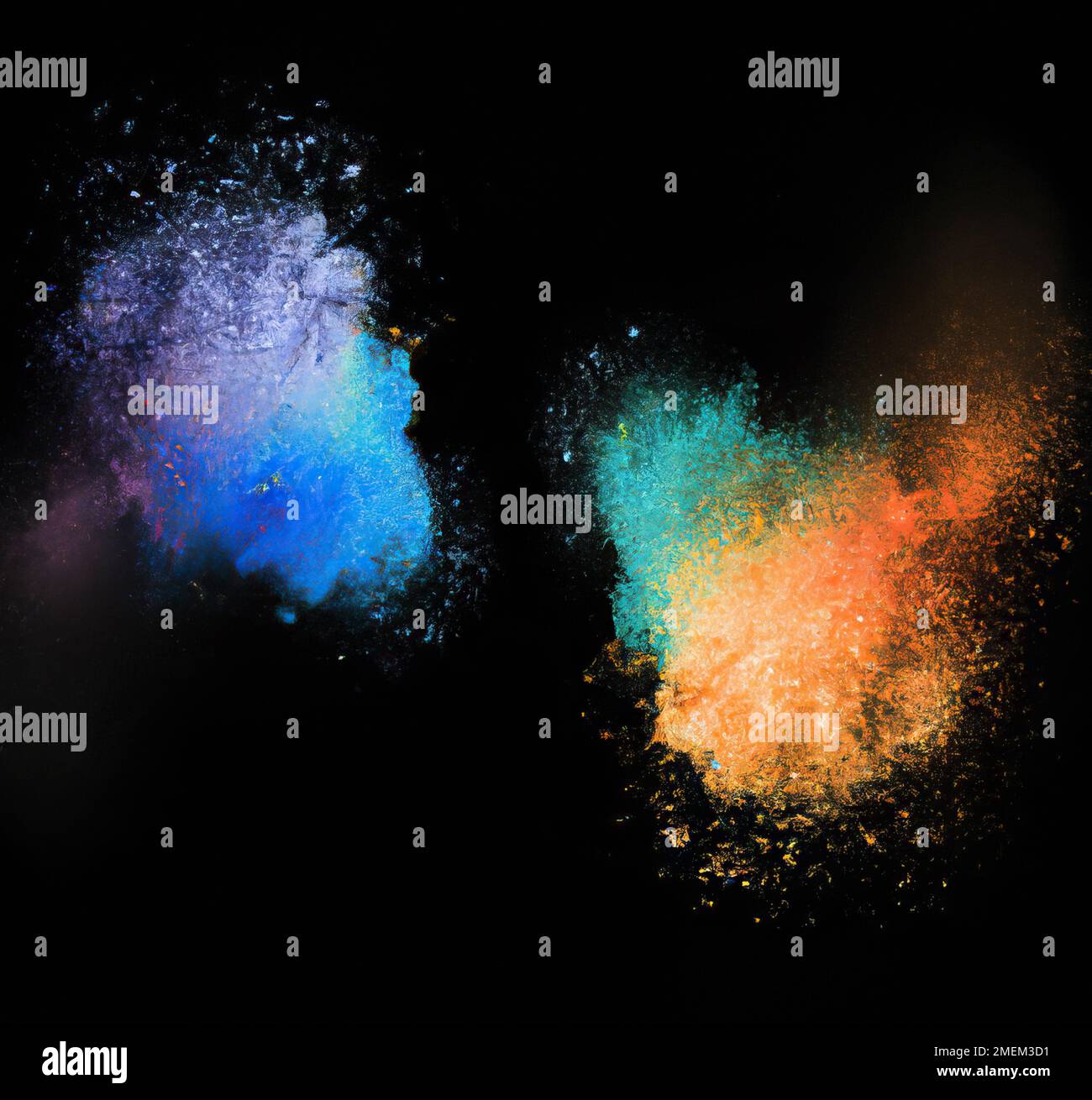 Colorful powder double explosion Stock Photo - Alamy