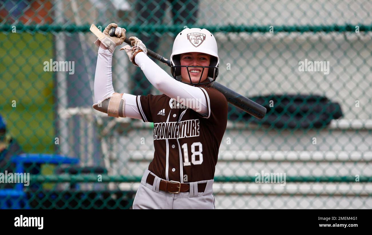 St. Bonaventure second baseman Emily Lewandowski (18 bats during an ...