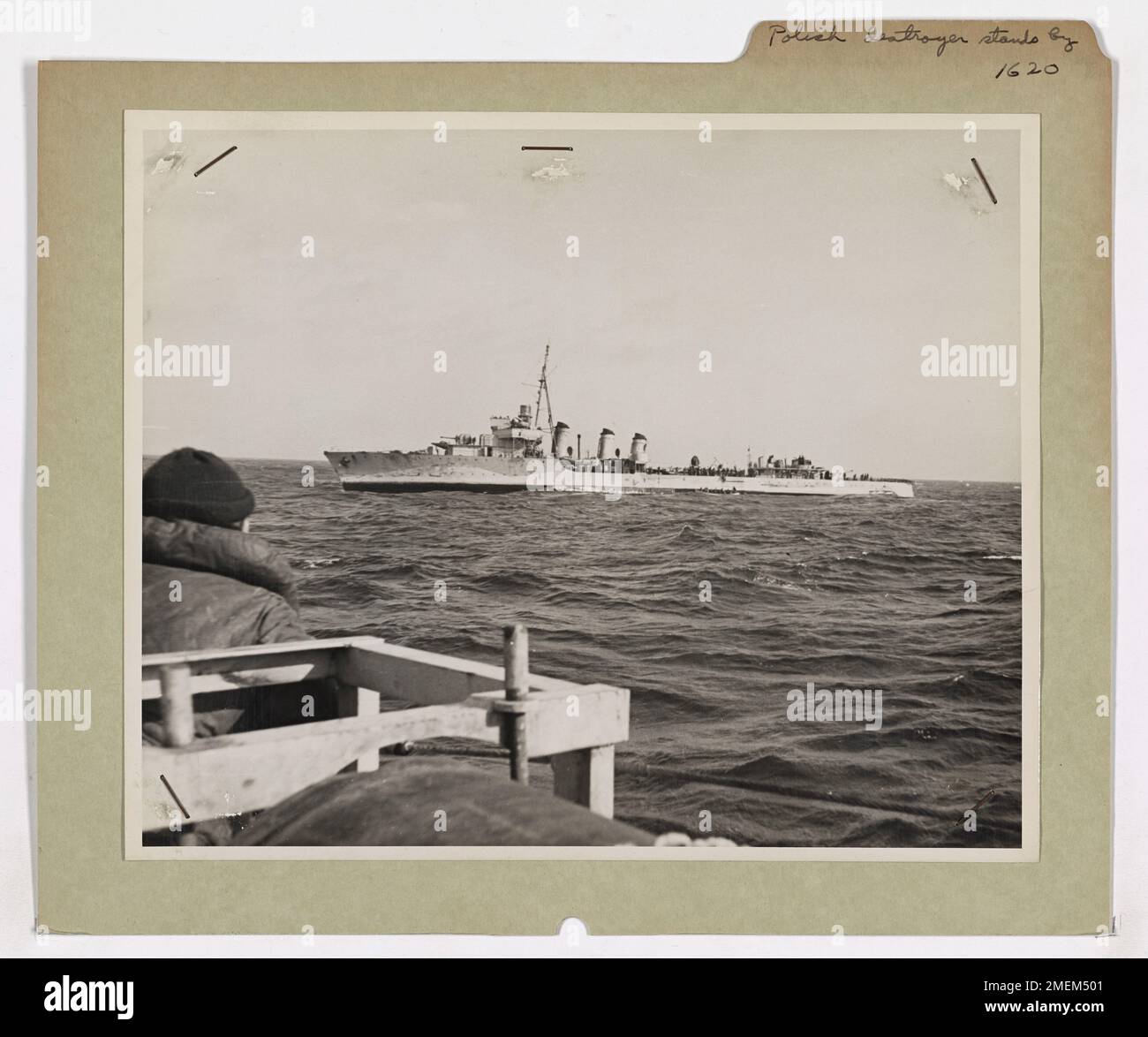 The Polish destroyer Burza assists the disabled U.S. Coast Guard cutter ...