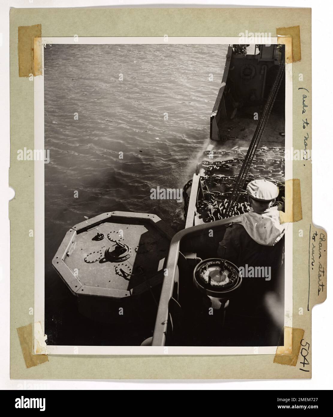 Onboard the Coast Guard buoy tender LAUREL, the crew begins deploying ...