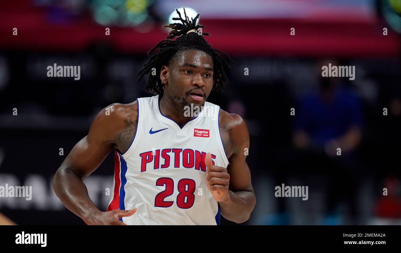 Detroit Pistons center Isaiah Stewart plays during an NBA basketball ...