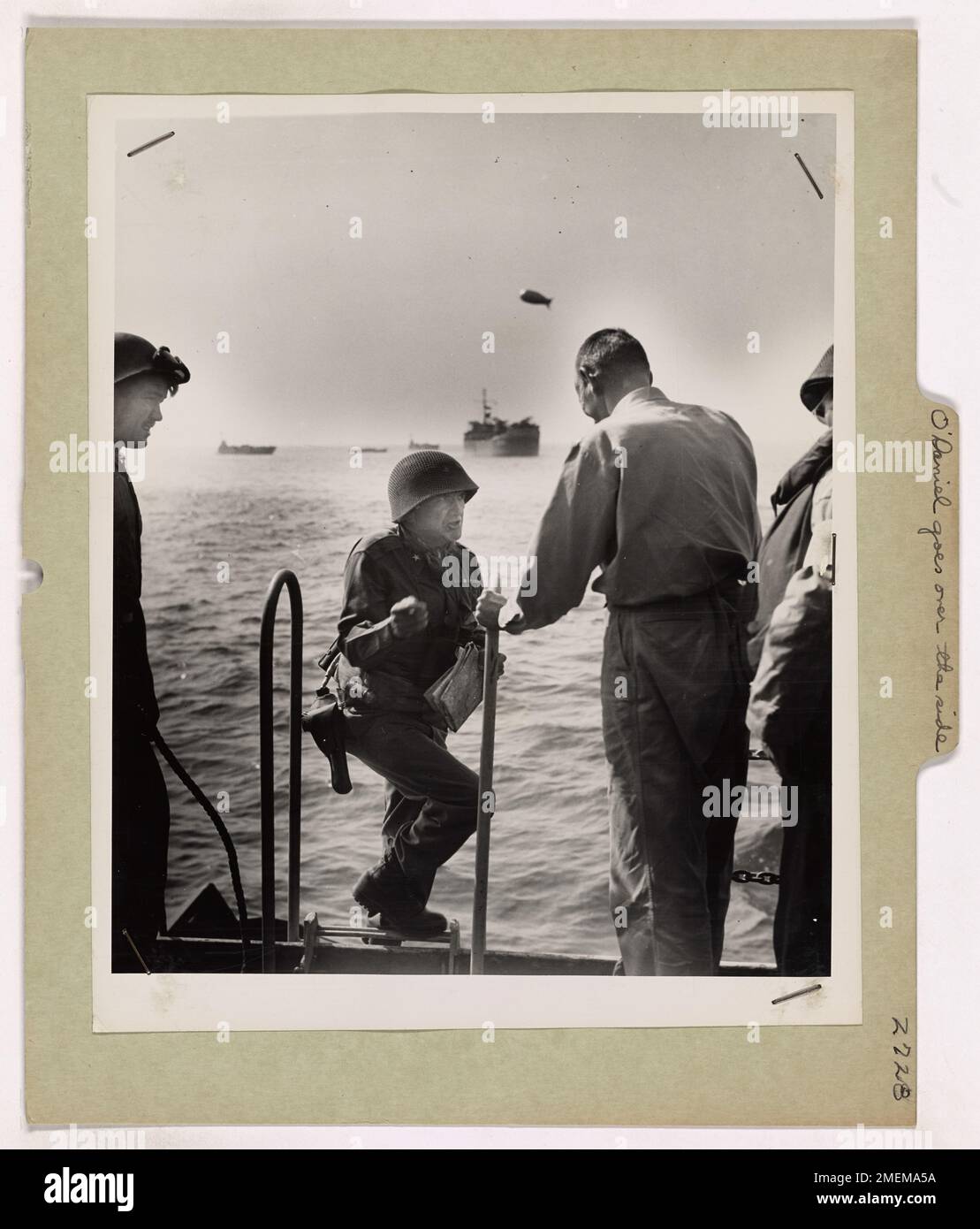 Major General John W. O'Daniel of the U.S. Army departs a Coast Guard ...