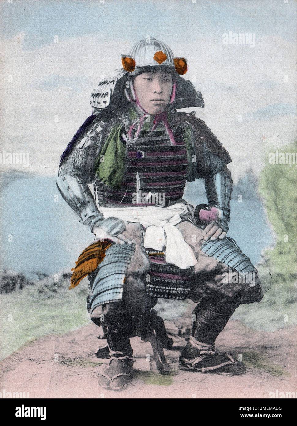 Japanese Samurai In Full Dress c1900s Old Antique Photo Japan Stock ...