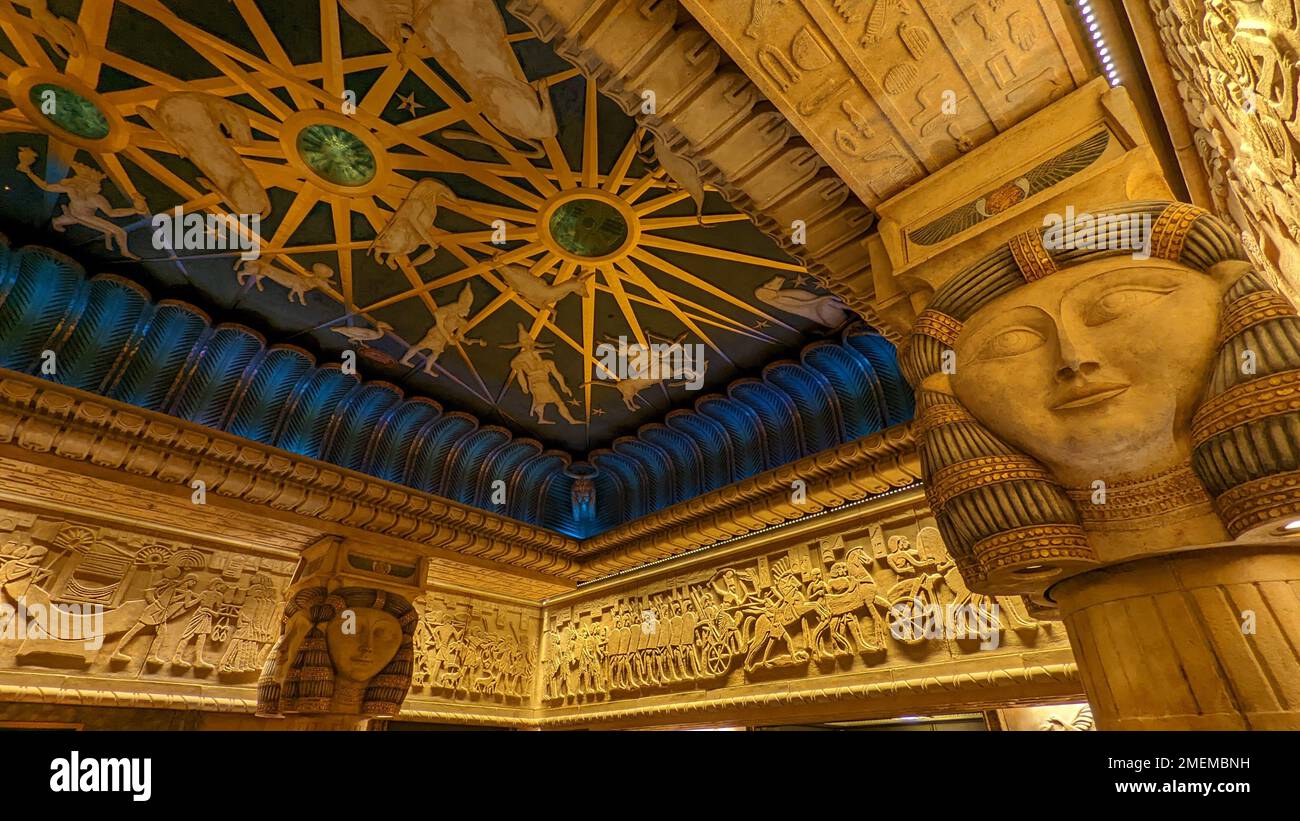 Egyptian staircase, Harrods, London Stock Photo - Alamy
